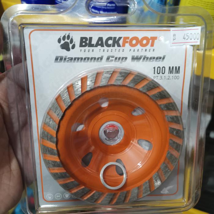 Jual mata diamond cup wheel 4 inch BLACKFOOT mata gerinda mangkok mata ...