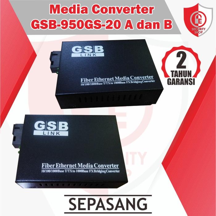 Jual Media Converter 10/100/1000M (GSB-950GS-20 A dan B) - Kota Medan ...
