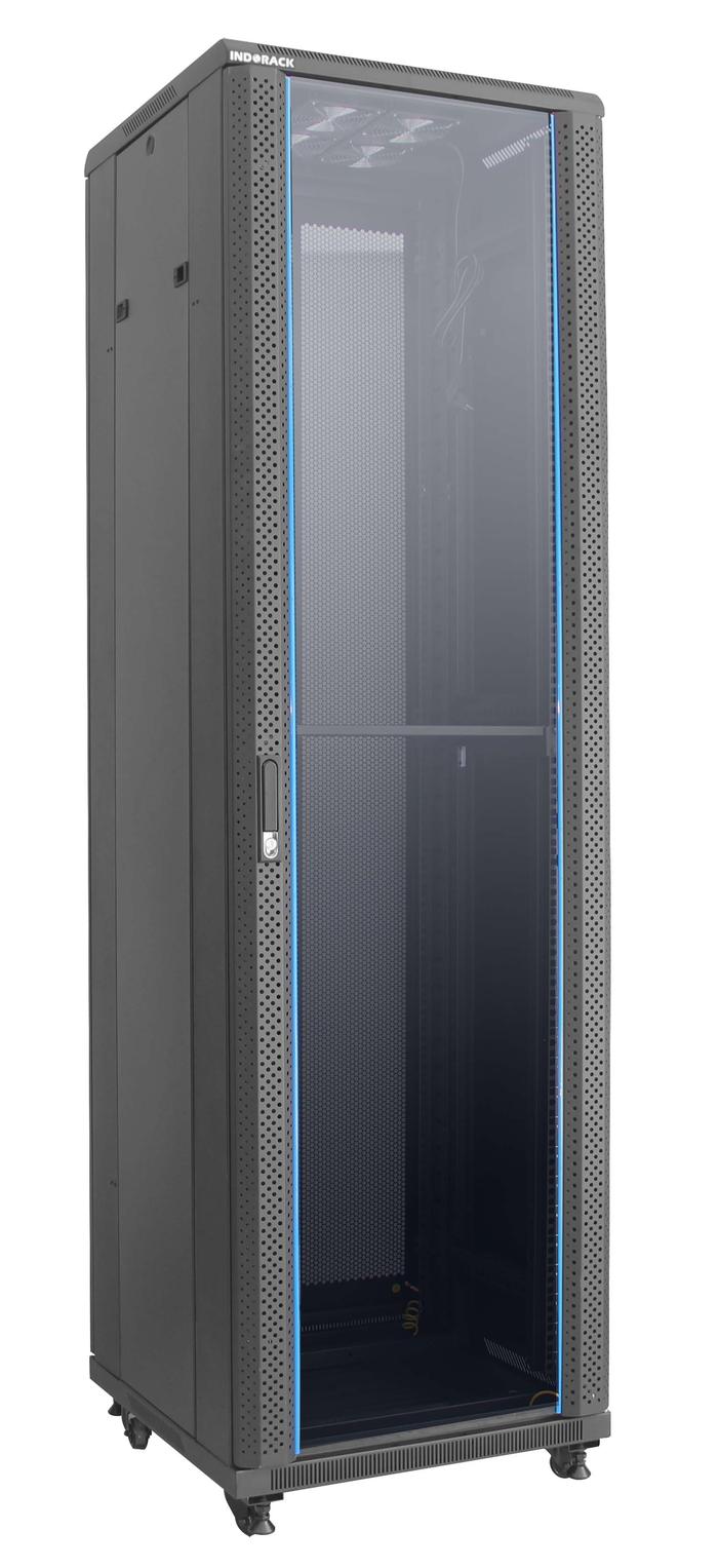 Jual INDORACK Close Rack IR6042G Glass Door Rak Server 42U Depth 600mm ...
