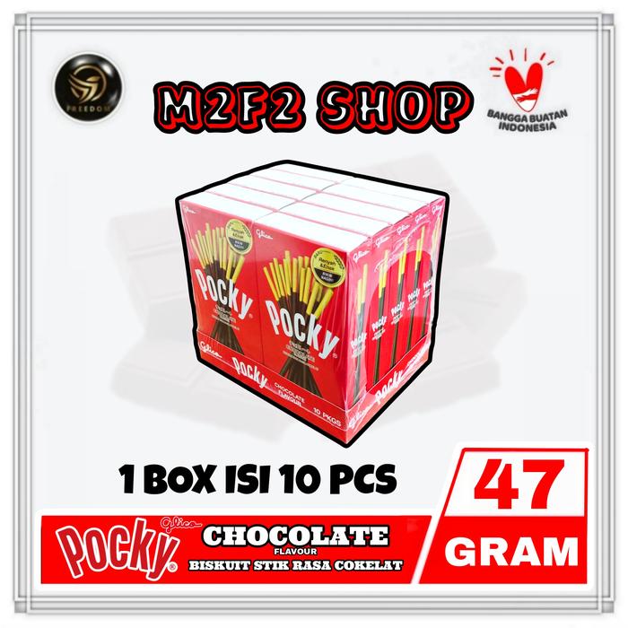 Jual Pocky Biskuit Cokelat Stik | Chocolate Flavour - 47 gr (Harga Pack ...