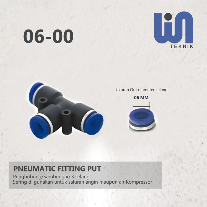 Jual PNEUMATIC FITTING PUT / SAMBUNGAN DAN KONEKTOR KOMPRESOR PUT - 04 ...