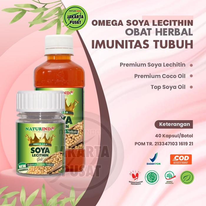 Jual Naturindo Soya Lecithin Herbal Omega 3 6 9 Suplemen Protein Nabati ...