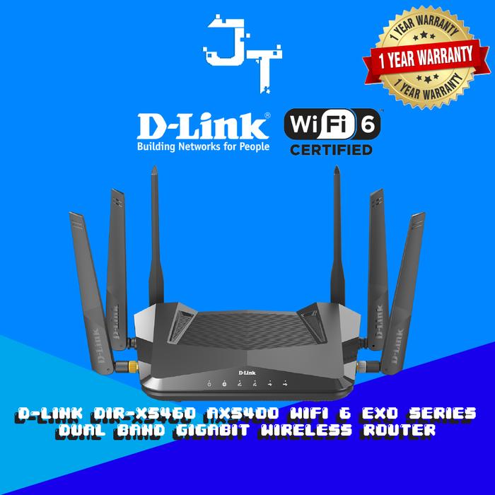 Jual D-Link DIR-X5460 AX5400 WiFi 6 EXO Series Dual Band Wireless ...