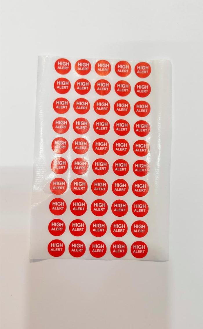 Jual STIKER HIGH ALERT BULAT MERAH TULISAN PUTIH UKURAN 10mm - Jakarta ...
