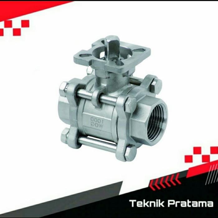 Jual 3" STOP KRAN AIR BALL VALVE 3PC MOUNTING PAD STAINLESS ACTUATOR - Jakarta Barat - Teknik ...