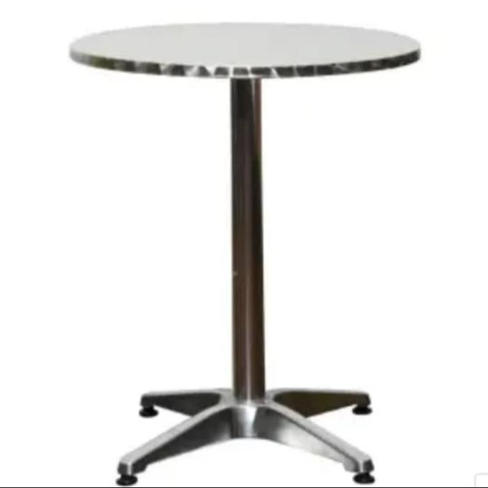 Jual Meja Bulat Stainless Besi Silver Gotzon Meja Teras Meja Outdoor ...