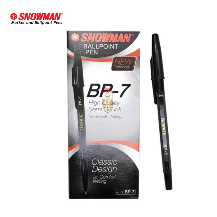 Promo Pena Snowman BP-7 Ballpoint Pen - Hitam - Kota Denpasar - Bali ...