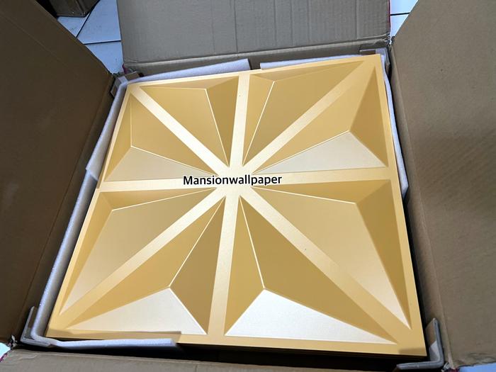 Jual Wall Panel Dinding 3D PVC Gold Emas Timbul Modern - Jakarta Utara ...