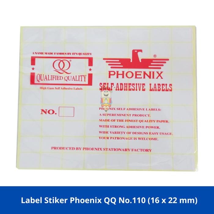 Promo Label Stiker Phoenix QQ No.110 Kertas Harga Nama Undangan 16 x 22 ...
