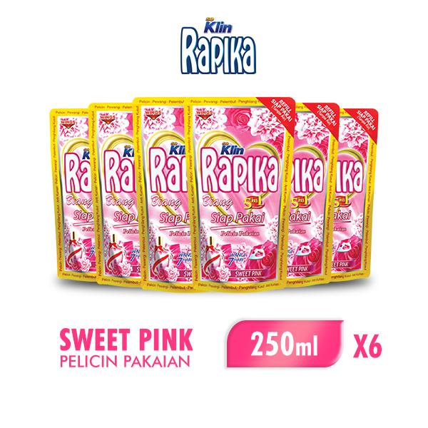 Promo Rapika Biang Pelicin dan Pewangi Luxury Pink 250 ml x 6 pcs ...