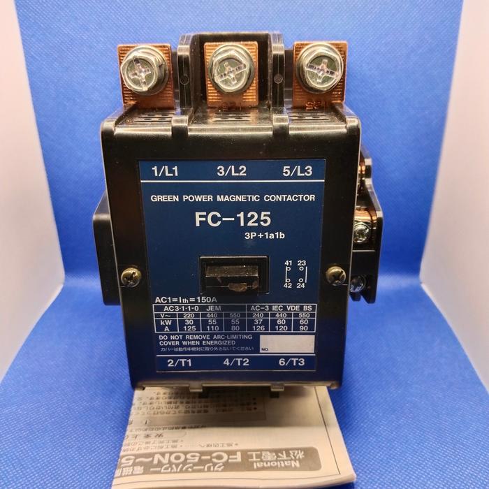 Jual Green Power Magnetic Contactor Nais FC-125 220-242vac 150a 3p+1a1b ...