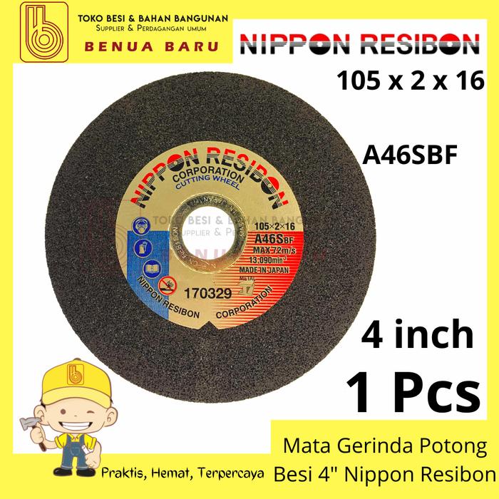 Jual Mata Gerinda Potong 4 inch Nippon Resibon / Mata Cutting 4 x 2 ...
