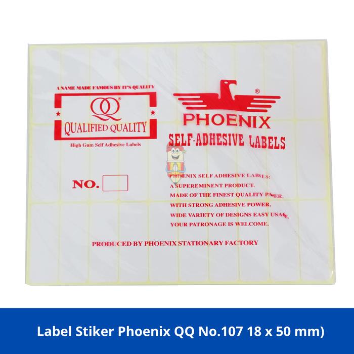 Promo Label Stiker Phoenix QQ No.107 Kertas Harga Nama Undangan 18 x 50 ...