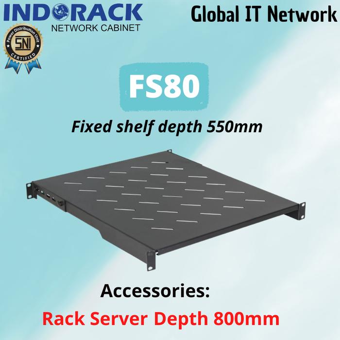 Jual INDORACK FIXED SHELF DEPTH 550MM FS80-AMBALAN /TATAKAN CLOSE RACK ...