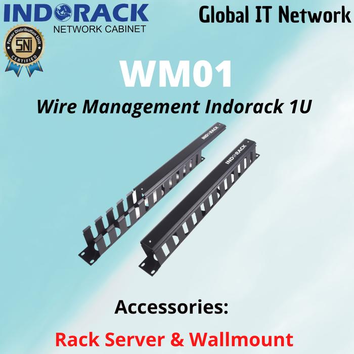 Jual WIRE MANAGEMENT 1U-WM01 ACCESSORIES WALLMOUNT / CLOSE RACK /OPEN ...