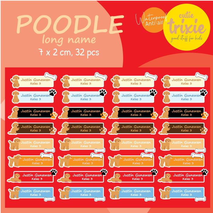 Jual Sticker Label Nama Anak POODLE nama panjang - Jakarta Barat ...