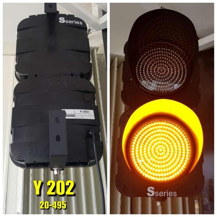 Jual lampu traffic light warning light kuning 20cm lampu lalu lintas ...