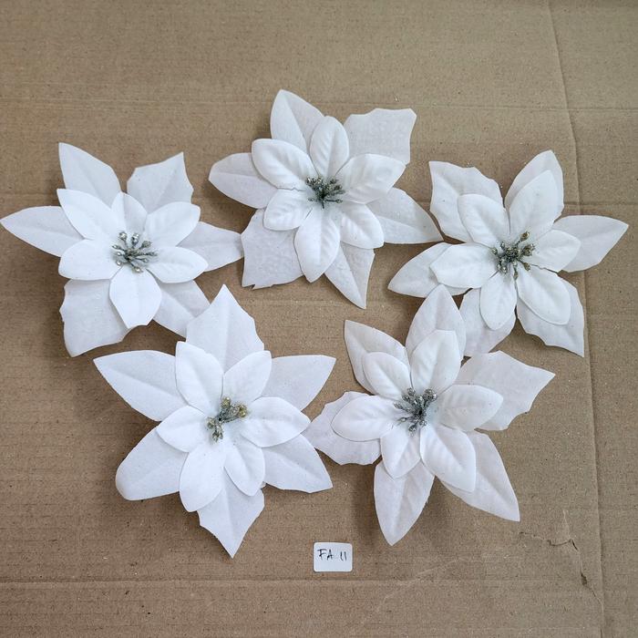 Jual Bunga Natal Merah Polos Besar Hiasan Parcel Kado Dekor Pohon Natal ...