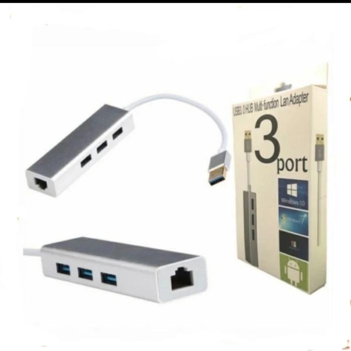 Jual USB Hub 3.0 LAN ethernet port adapter power USB to lan hub USB 3.0 ...