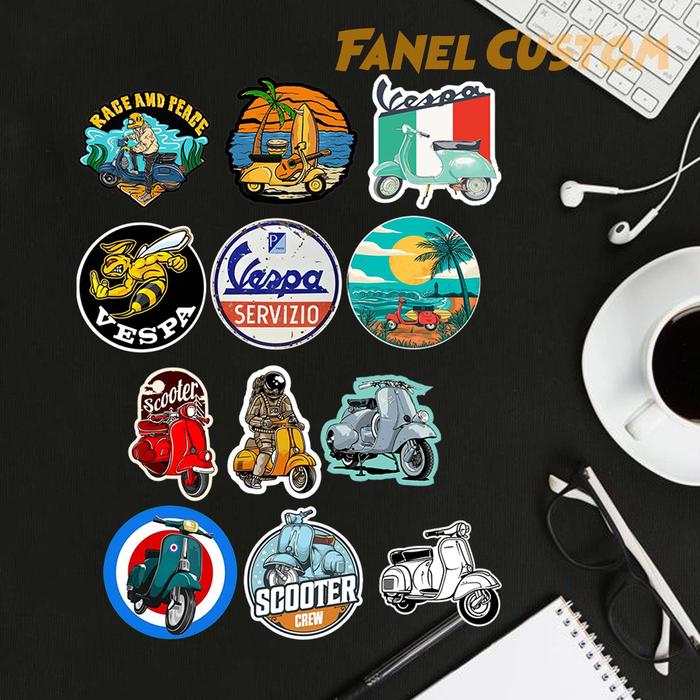 Jual STIKER VESPA STICKER VINYL PRINTING TUMBLER HELM MOTOR - Jakarta ...