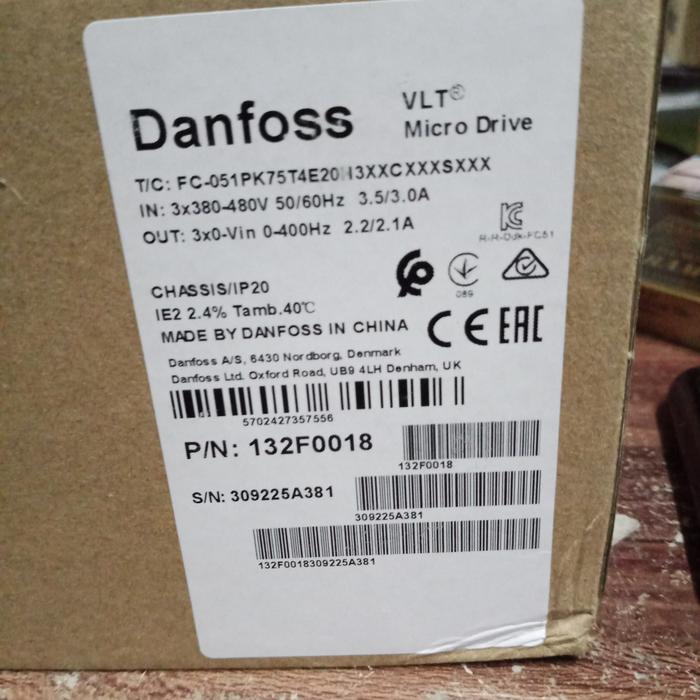 Jual INVERTER DANFOSS 5,5KW 3P 380V/INVERTER DANFOSS 5,5KW 7,5HP 380V ...