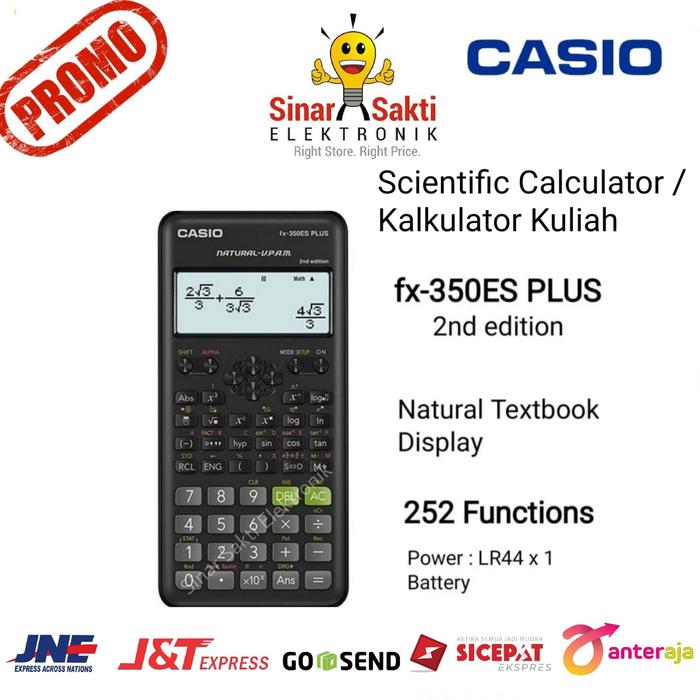 Jual Casio Kalkulator Kuliah Scientific Calculator fx 350es plus 350 ES - Kota Malang - Sinar ...