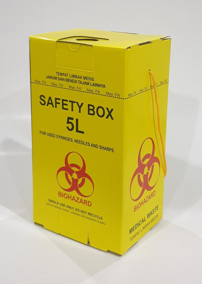Jual SAFETY BOX LIMBAH MEDIS BIOHAZARD 5 LITER - Box+Tali - Kab. Tangerang - BMS Plastik | Tokopedia