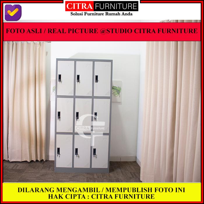 Jual Lemari Loker Besi 9 Pintu|locker Kantor Dokumen File Arsip - Tanpa ...