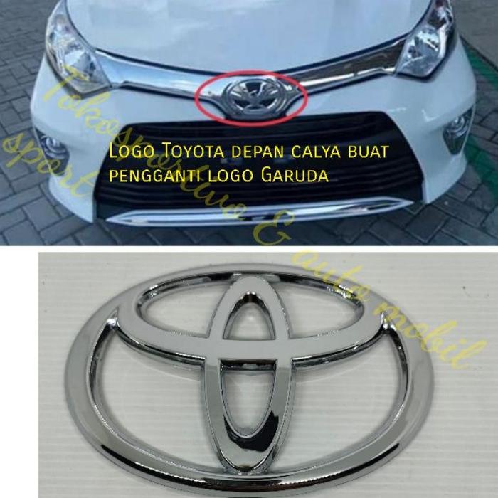 Jual Logo Emblem Lambang Toyota Depan Calya Chrome 15Cm Buat Pengganti ...