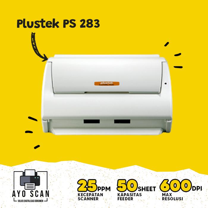 Jual Scanner Plustek PS283 ADF Simplex - 25 ppm - A4/Legal/Folio/F4 ...