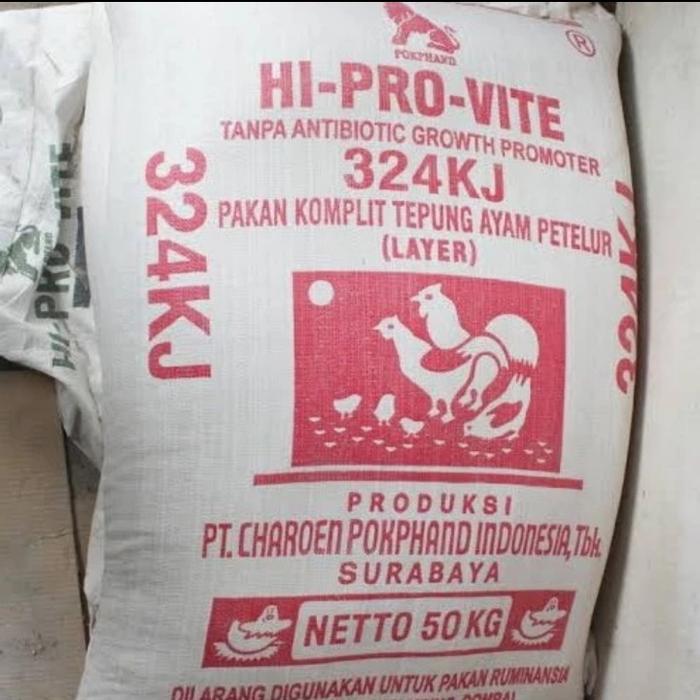 Jual PUR AYAM PETELUR 324KJ HI PRO VITE / PAKAN AYAM PETELUR 324KJ ...