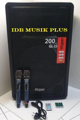 Jual Speaker Portable Wireless 15 Inch Huper GL15 GL 15 Original Huper ...