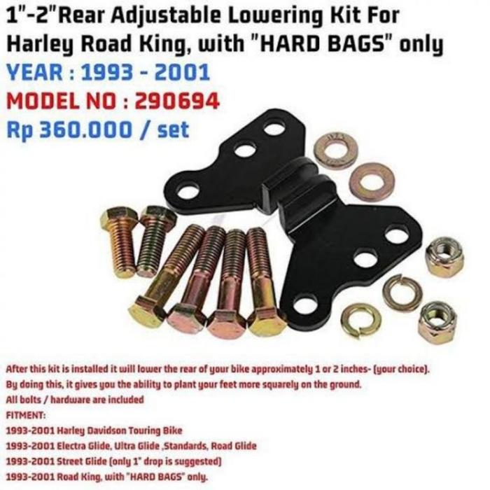 Jual LOWERING KIT HARLEY ROAD KING WITH HARD BAGS 1992-2001 290694 ...