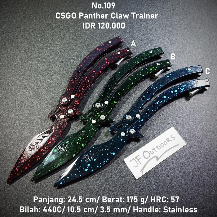 Jual Balisong Butterfly Knife Trainer CSGO Panther Claw - Kota Tangerang - JF Outdoors | Tokopedia