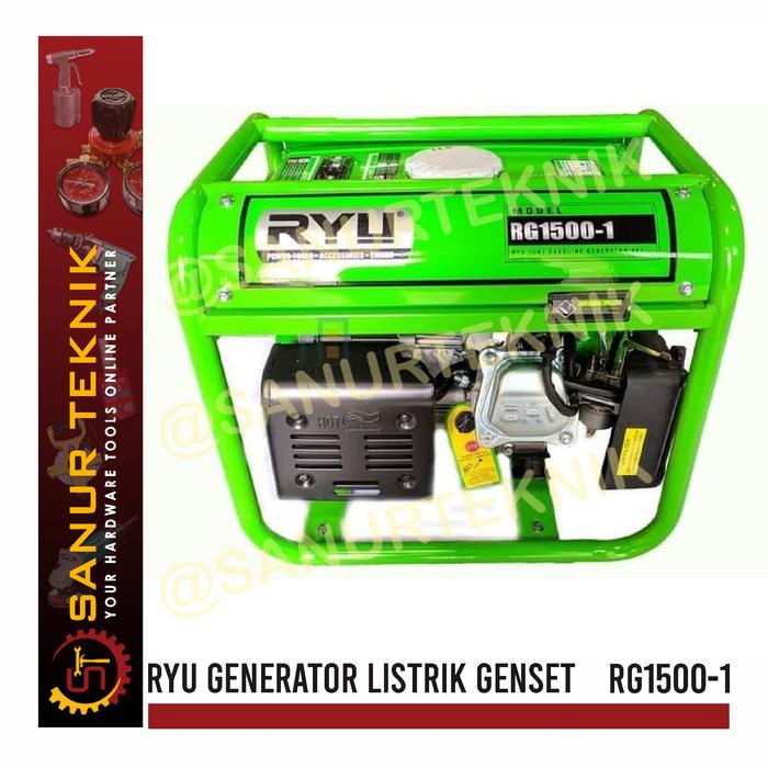 Jual RYU RG1500-1 RG 1500 GASOLINE GENERATOR SET GENERATOR LISTRIK ...