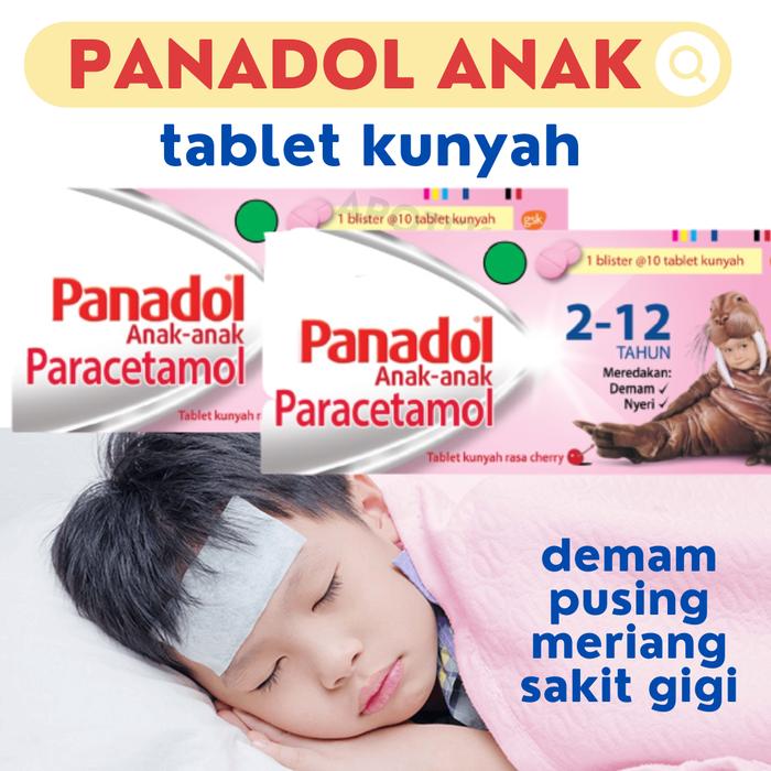 Jual Panadol Anak Tablet Demam Anak Pusing AnaK Meriang Sakit Gigi BOX ...