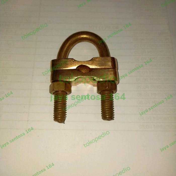 Jual klem rod 1 way | grounding clamp 1 way | klem ubolt 1 hole ...