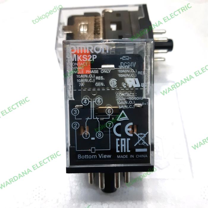 Jual omron RELAY MKS2P 24vdc/relay 8pin 10A omron - Jakarta Pusat - WARDANA ELECTRIC | Tokopedia