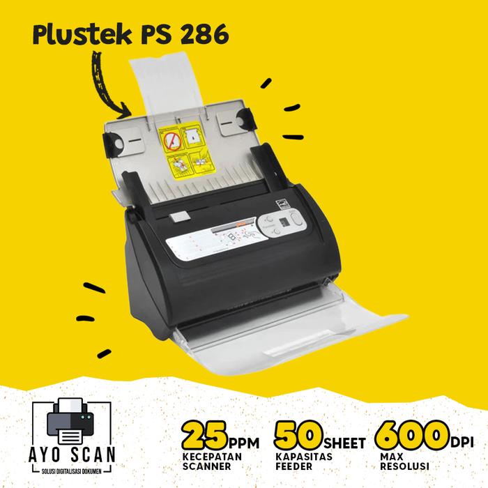 Jual Scanner Plustek PS286 Plus ADF Duplex - 25 ppm - A4/Legal/Folio/F4 ...