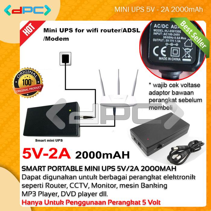 Jual PROMO Portable Smart Mini UPS 5V/2A 2000mAh - Jakarta Barat - dPC ...