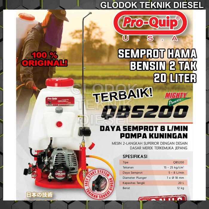 Jual Sprayer Semprotan Hama Disinfektan 20 Liter 2 TAK Bensin QBS 200 ...
