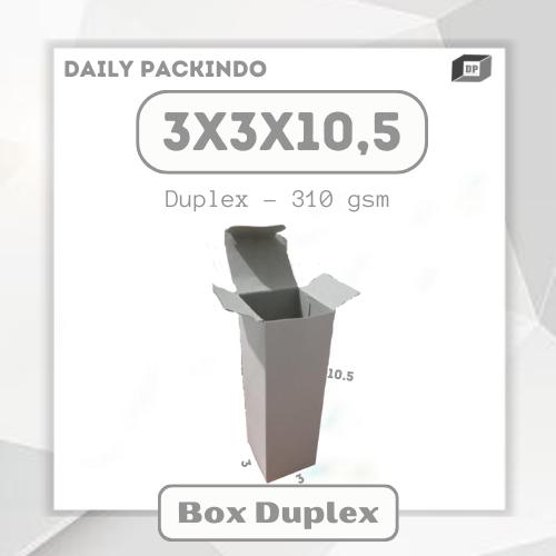 Jual Box/Dus/Packaging/Duplex Putih Abu Polos Uk 3x3x10,5 Cm Tebal 310 ...