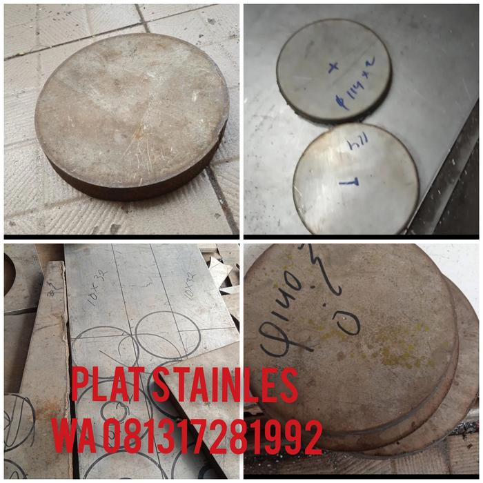 Jual plat 304 tebal 5mm x diameter 120mm / stainles bulat sus 304 ...