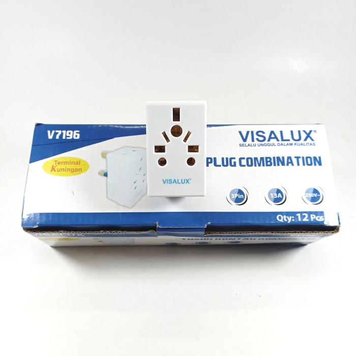 Jual VISALUX Tusuk Kontak Kombinasi 3Pin-13A / Plug Combination V7196 ...