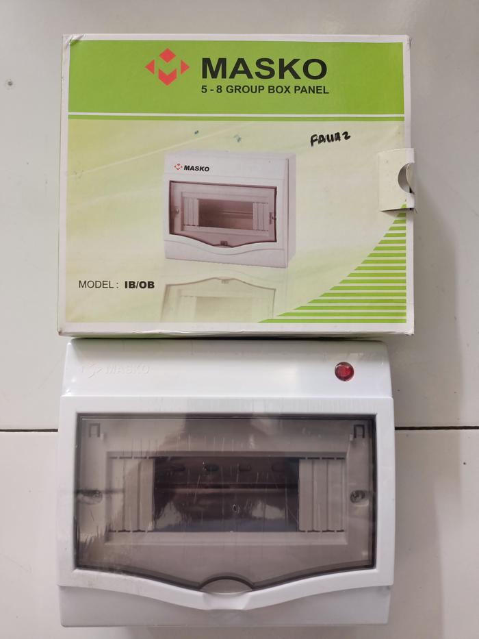 Jual Panel Box MCB / Rumah MCB / Cover MCB+Lampu MASKO Isi 4 GRUP - 8 ...