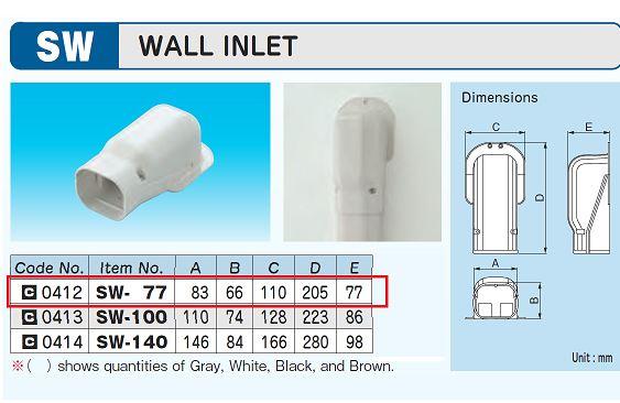 Jual Slimduct Inaba Denko Sw-77-i Wall Inlet Adaptor Lubang Dinding Di ...