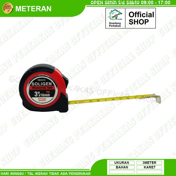 Jual Meteran Alat Ukur Tukang Body Karet Soligen 3M 5M 7.5M Measuring ...