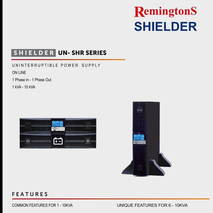Jual RemingtonS UPS SHR Online Tower / Rack UN-SHR-01S 1 KVA 900 W 230 VAC - Kota Makassar ...