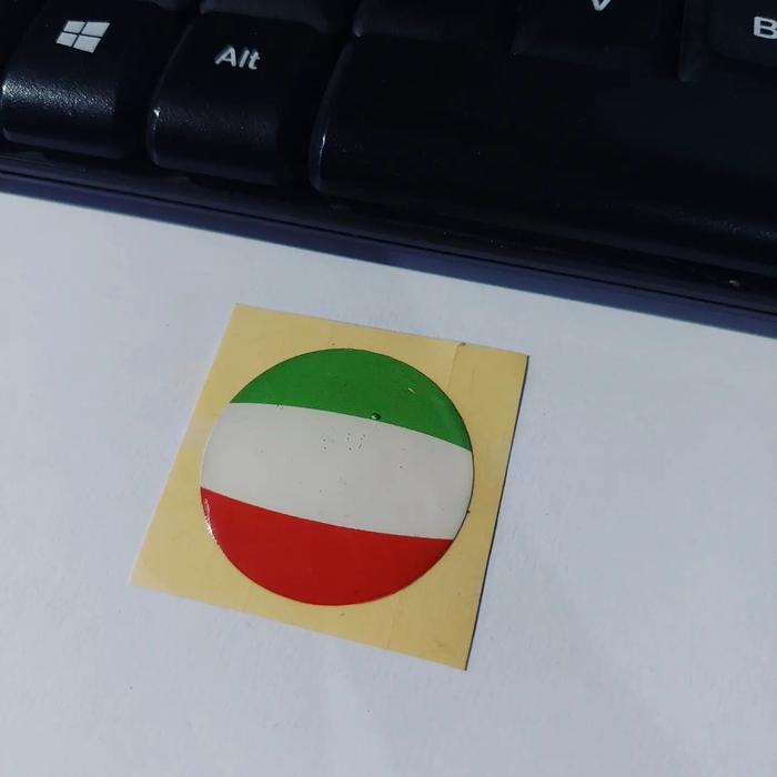 Promo Sticker Resin Timbul Itali Bulat Stiker Lentur 3D Flag Bendera ...