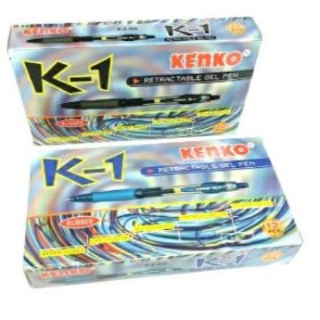 Jual kenko k-1 retractable gel pen 0.5 mm black / k1 pulpen jel hitam di Seller smart projeck ...